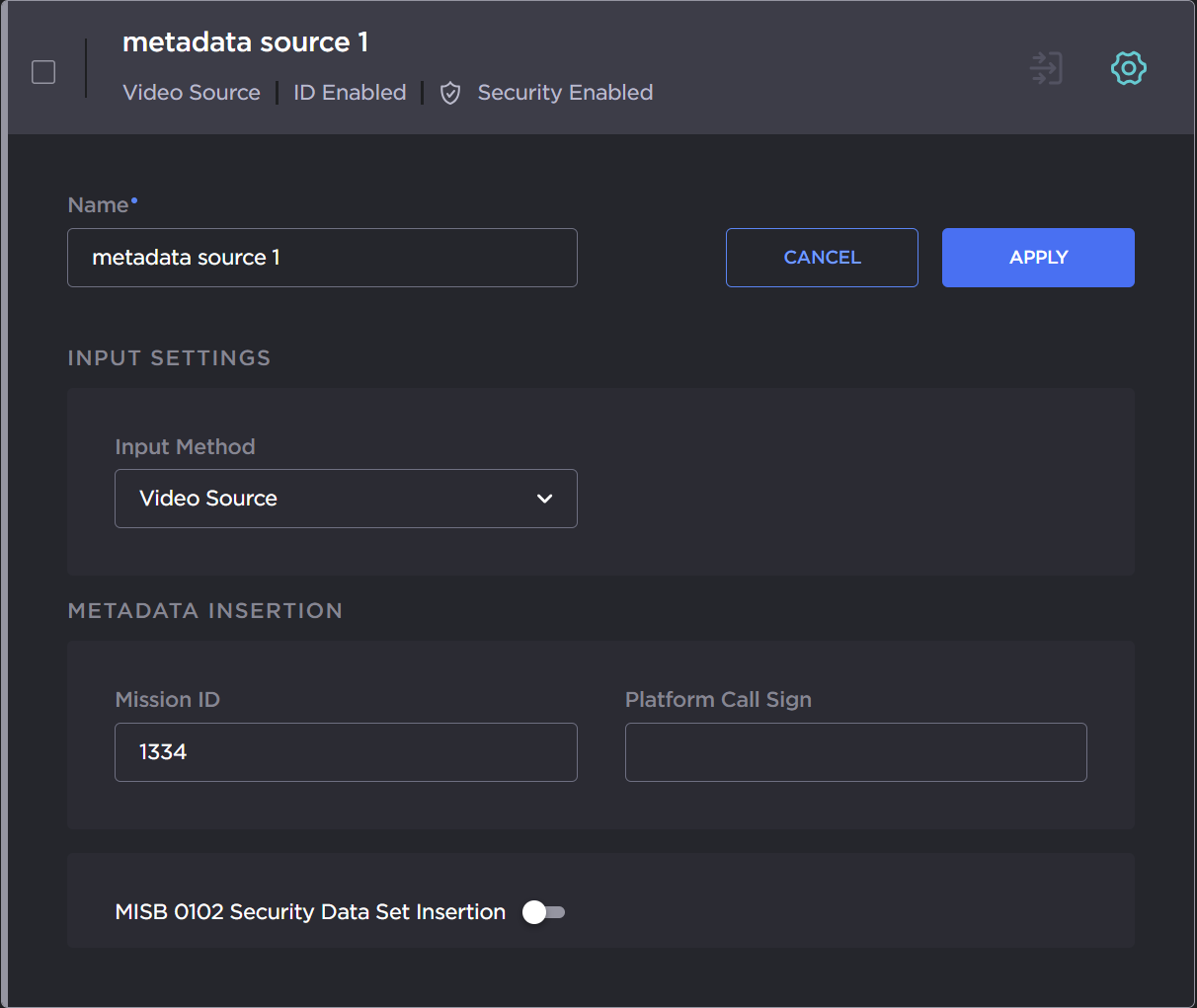 Configuring Metadata Parameters